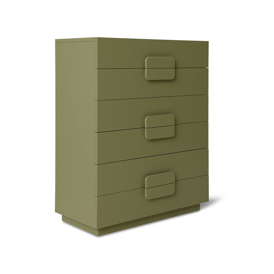 Spacious Drawer Cabinet Army Green – House of Orange