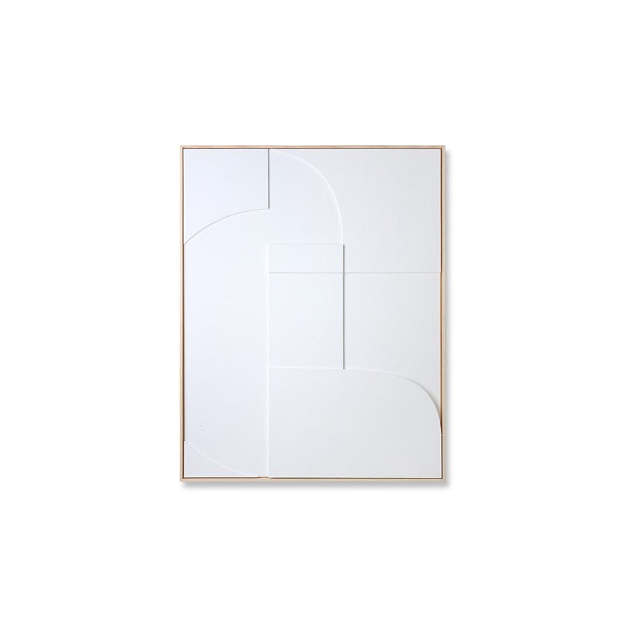 Framed Relief 3D Art Panel, White A – House of Orange